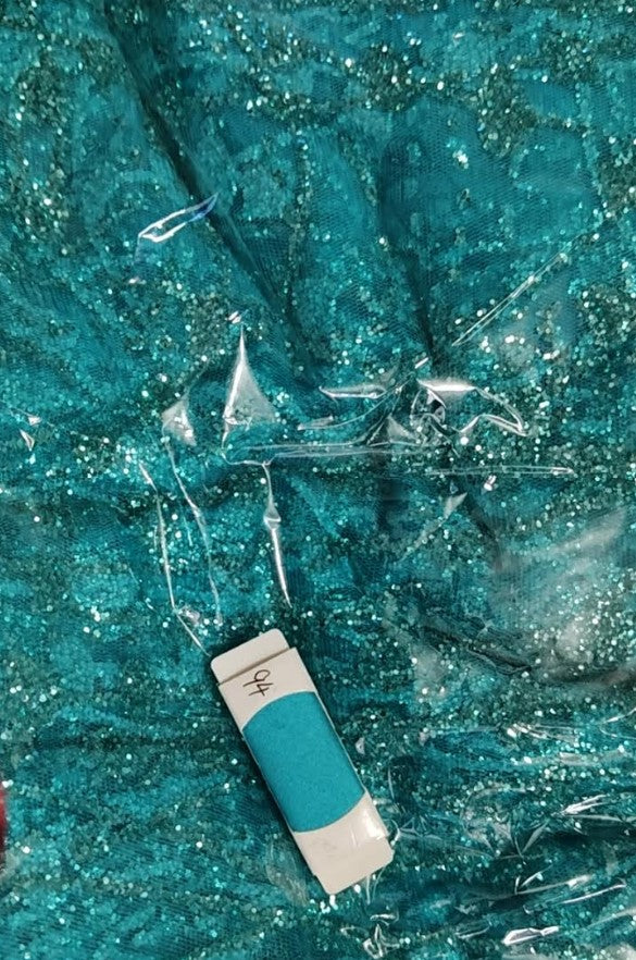 REMNANT TIFFANY BLUE AQUA GLITTER