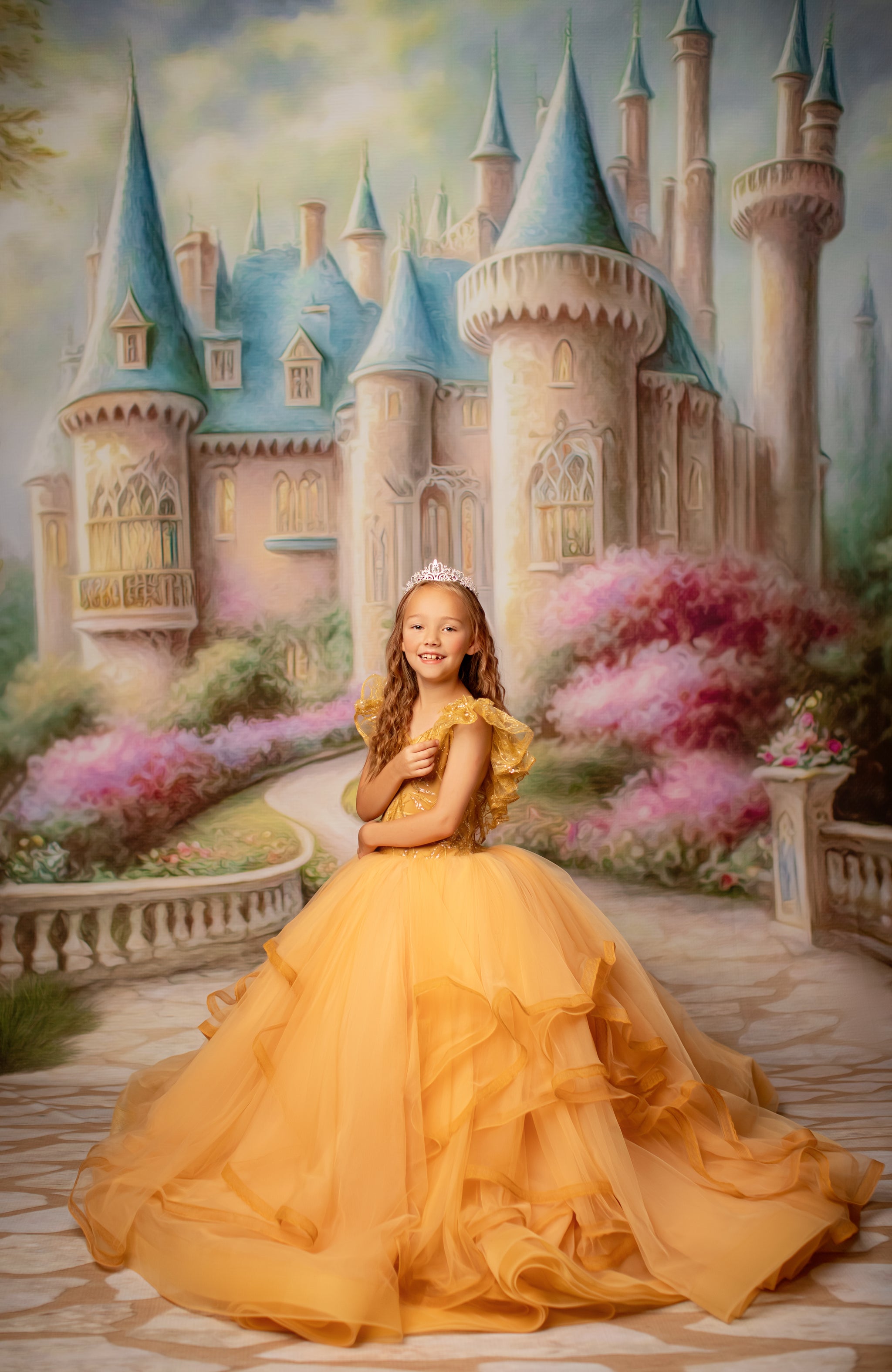 UPGRADE TO A FLOOR LONG CASCADE GOWN