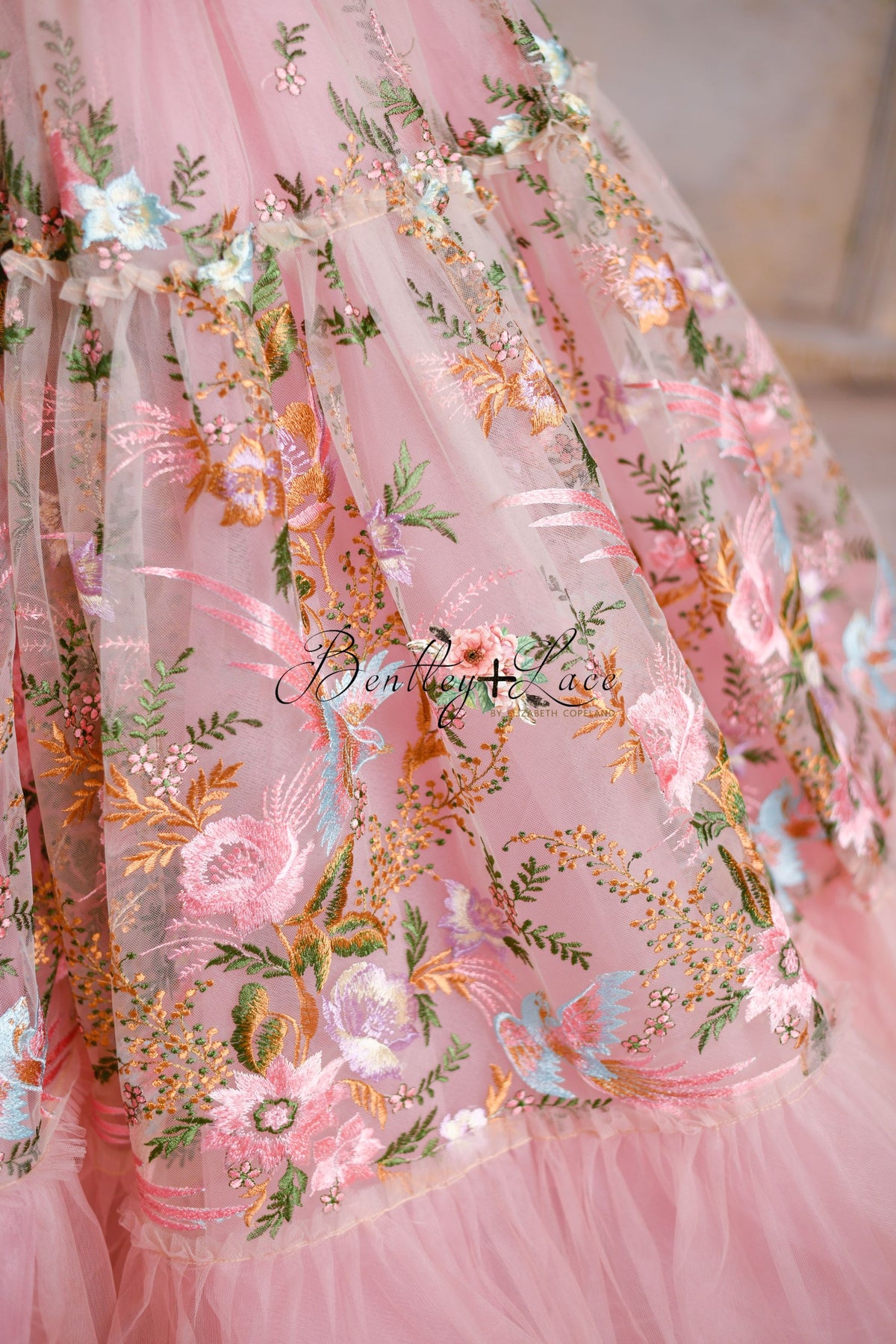 "Briar" Floor Length Dress Ruffled hemline (8 year- 9 year) | BENTLEY+LACE